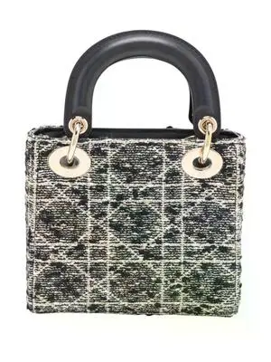 Dior 2020-2026 Mini Tweed Cannage Lady Satchel