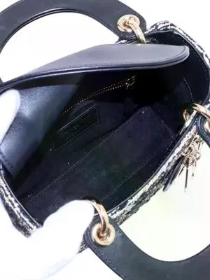 Dior 2020-2026 Mini Tweed Cannage Lady Satchel