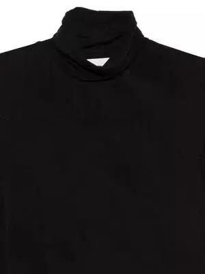 SOLOTRE Buttoned-cuff Roll-neck Top