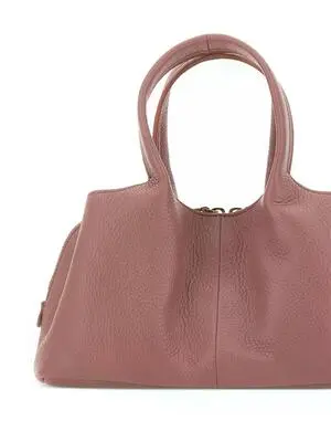 COCCINELLE Small Nell Tumbled Leather Tote Bag - Pink
