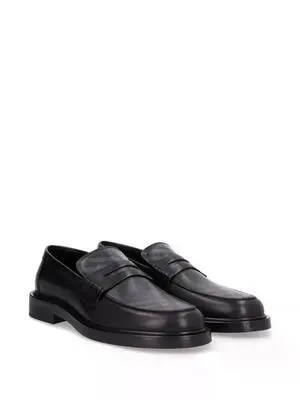 Burberry Check-and-leather Pembroke Loafers - Black