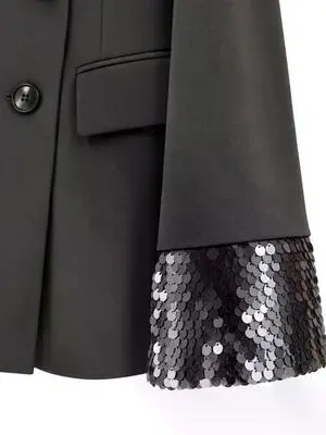 JUCCA Sequin-embellished Double-breasted Blazer