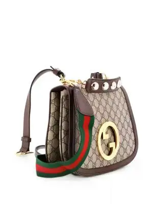 Gucci Blondie Nm Top Handle Bag Gg Coated Canvas Medium Satchel - Brown