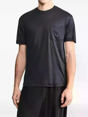 Giorgio Armani Logo-embroidered Chest-pocket T-shirt