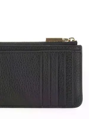 COCCINELLE Metallic Soft Tumbled Leather Card Holder - Black