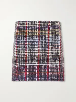 Missoni Checked Metallic Crochet-knit Mini Skirt - Multi