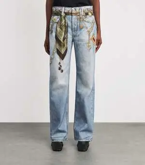 Acne Studios 1981 Printed-jewellery Wide-leg Jeans