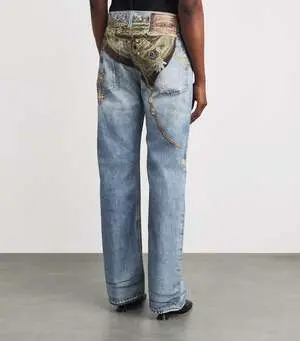 Acne Studios 1981 Printed-jewellery Wide-leg Jeans