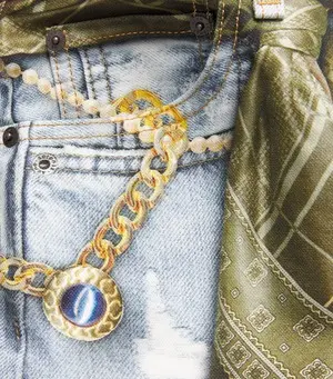 Acne Studios 1981 Printed-jewellery Wide-leg Jeans