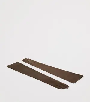 Max Mara Lamb Suede Long Gloves