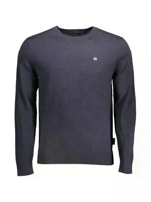 NAPAPIJRI Logo-patch Crew-neck Sweater - Blue