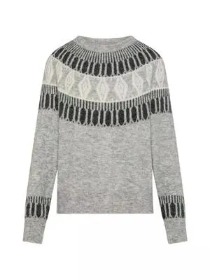 Seventy Fair Isle Knit Sweater - Grey