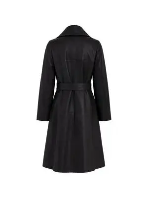 Nour Hammour Sylvie Belted Shawl-collar Coat