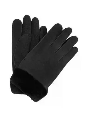 PARAJUMPERS Gindal Shearling-trim Leather Gloves