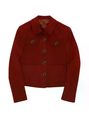 FORTELA Fortune Cropped Cashmere Jacket - Red