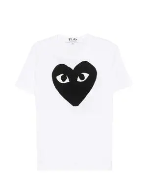 Comme Des Garçons Heart-print T-shirt - White