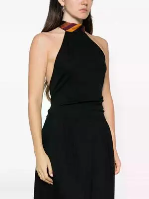 Emilio Pucci Silk-trim Halterneck Top
