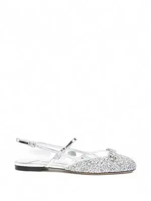 JIMMY CHOO Belinda Glitter-effect Sandals