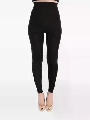 Dolce & Gabbana Ribbed-knit Leggings - Black