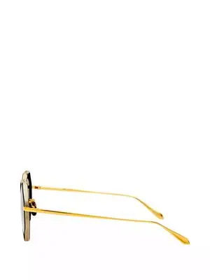 Linda Farrow Coraline Geometric-frame Sunglasses - Black