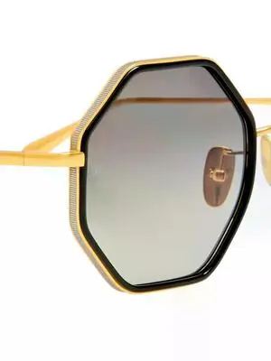 Linda Farrow Coraline Geometric-frame Sunglasses - Black
