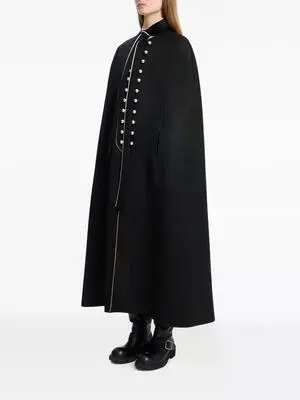 ANN DEMEULEMEESTER Button-embellished Cape