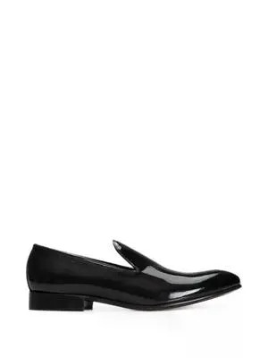 ROBERTO PEPE LUXURY Patent Leather Loafers - Black