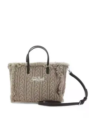 MC2 SAINT BARTH Colette Cable-knit Tote Bag - Neutrals