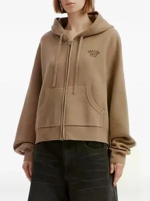 Izzue Logo-embroidered Zip-up Hoodie