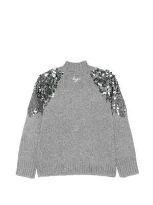 Liu Jo Sequin-embellished High-neck Sweater