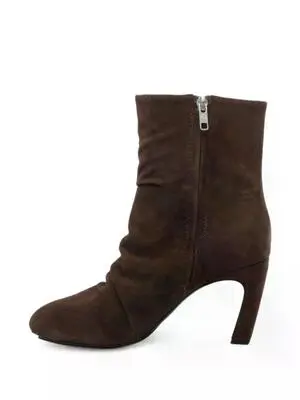 Ash Estelle Ruched Suede Ankle Boots