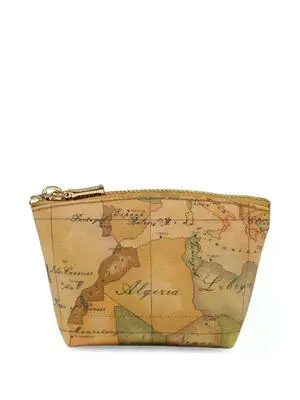 ALVIERO MARTINI 1° CLASSE Geo Map-print Pouch Bag - Neutrals