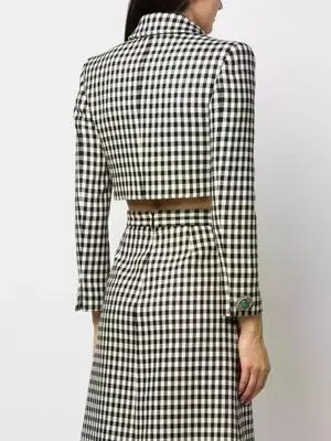 Roberto Cavalli Cropped Gingham-check Jacket