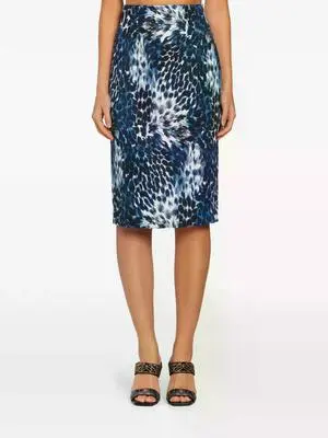 Roberto Cavalli Leopard-print Midi Pencil Skirt