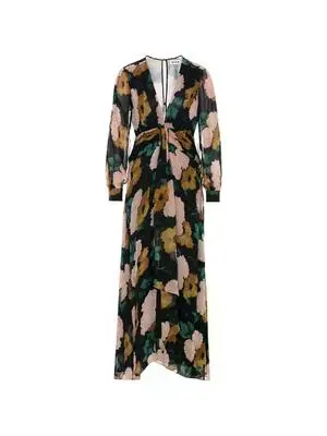 Rixo Floral-print Pleated Dress