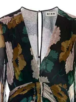 Rixo Floral-print Pleated Dress