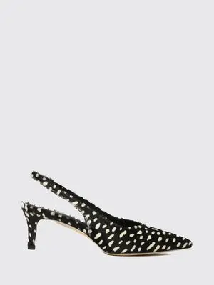 SEMICOUTURE Animal Print Pony Hair Slingback Pumps With Stiletto Heel