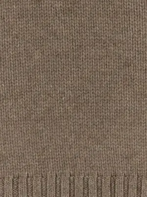 Khaite Long-sleeved Pure Cotton Crew Neck Sweater - Mud