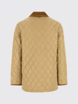 Burberry Quilted Short Jacket In Nylon With Velvet Collar And Check Lining
