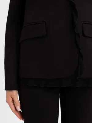TWINSET Cropped Blazer In Viscose Blend With Concealed Fastening