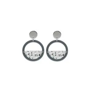 TOOLALLY Glitter Globe Earrings Royal & Fleck - Silver