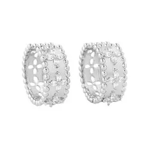 UCHI & SOTO Kinmokusei Bead Floral Earrings - Silver