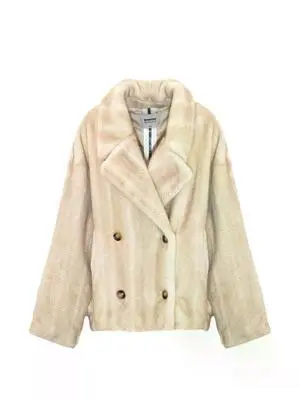 SWORD 6644 Ribbed Faux-fur Coat - Neutrals
