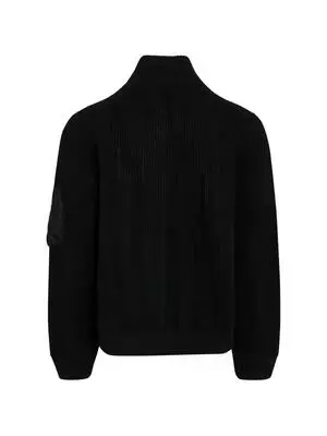 Sacai Ribbed-knit Zip-up Sweater
