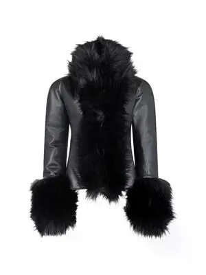 Andamane Kasia Faux-fur Trim Jacket - Black