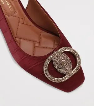 Kurt Geiger Croc-effect Chelsea Slingback Block Heels