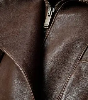 Saint Laurent Leather Funnel-neck Bomber Jacket