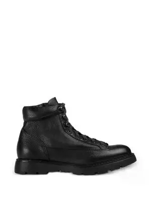 DOUCAL'S Lace-up Calf Leather Ankle Boots - Black