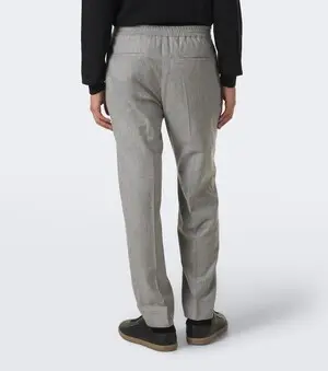 Zegna Wool, Silk, And Cashmere Straight Pants