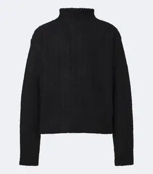 Rick Owens Turtle Cashmere And Silk Sweater - Black